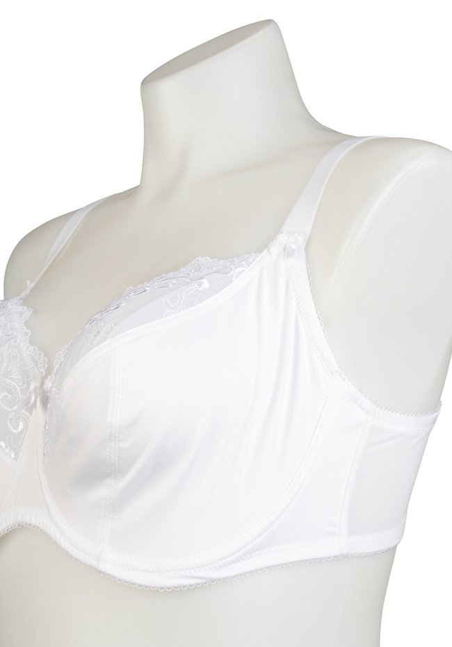 Rita Lace Cup Underwire Balcony Bra white - Plus Size Bras